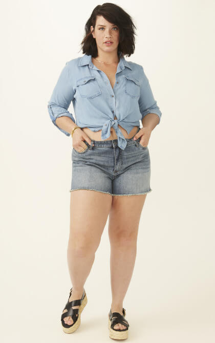 How to Rock Jean Shorts Year-Round| Dia & Co